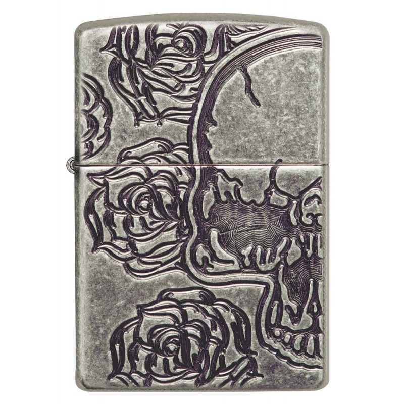 Zippo Skull Roses - Fumando Espero